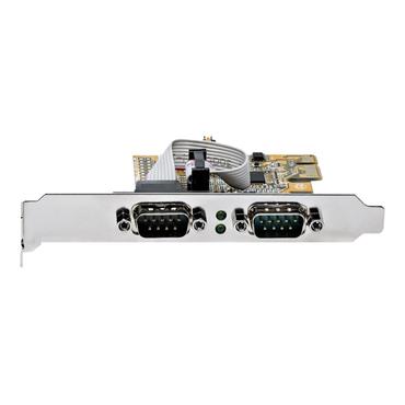 StarTech.com 2-Port PCI Express Serial Card, Dual Port PCIe to RS232 (DB9) Serial Interface Card, 16